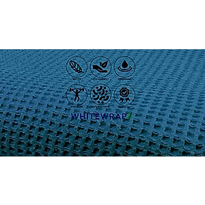 WHITEWRAP Waffle Towels | Premium Cotton Bath Towel | Ultra Absorbent Soft Lint Free Quick Dry Lightweight Bath Sheet | Sea Port| 28x55 inch