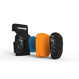 Thunderbolt Knee Pads for Women for Work for Flooring, Gardening, Cleaning, Tile Work, with Comfortable Gel Cushion and Anti-Slip Straps