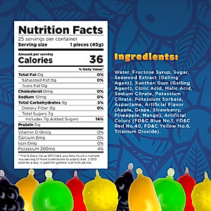 Funtasty Squeezable Fruit Jellies Candy - 25 Count Bag - Assorted Flavors