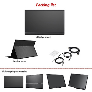 Serchou 17.3-inch Thin and Light Portable with The Screen, high-Definition IPS Screen Narrow-Edge Computer Extender 178 ° Visual Wide Angle
