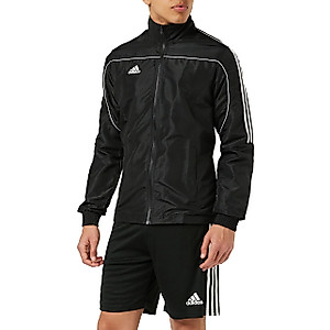 adidas Combat Sports 3-Stripes 100% Polyester Long Sleeve Light Track Jacket - Black White - 152 (Youth Medium)
