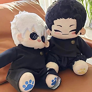 QAHEART 2pcs Geto Suguru Soft Figure Hug Pillow, 40cm Anime JJK Figure Dress UP Changing Cloth Figure Throw Pillow Home Sofa Decoration Collectible for Fans