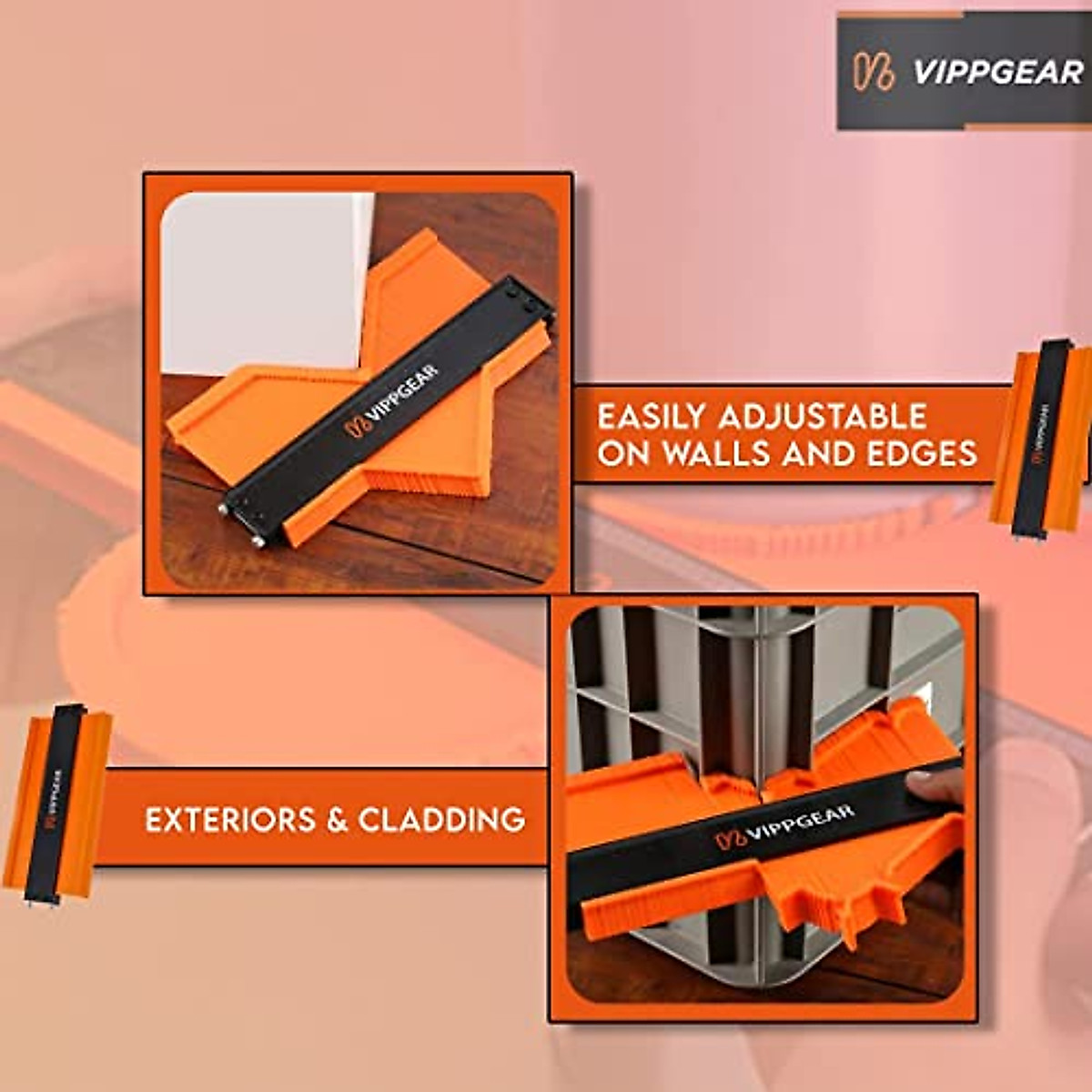 Contour Gauge with Lock(10 Inch Lock)-Adjustable tightening Screw-Contour Gauge Duplicator for Irregular Welding or Woodworking-Super Gauge Shape and Outline Tool-Contour gauge Profile Tool