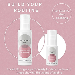 Balance Me Wonder Eye Cream 0.5 fl oz, Dark Circle Reducing Cream for All Skin Types, Hydrating & Firming, Anti-Aging, Brightens & Smooths Under Eyes