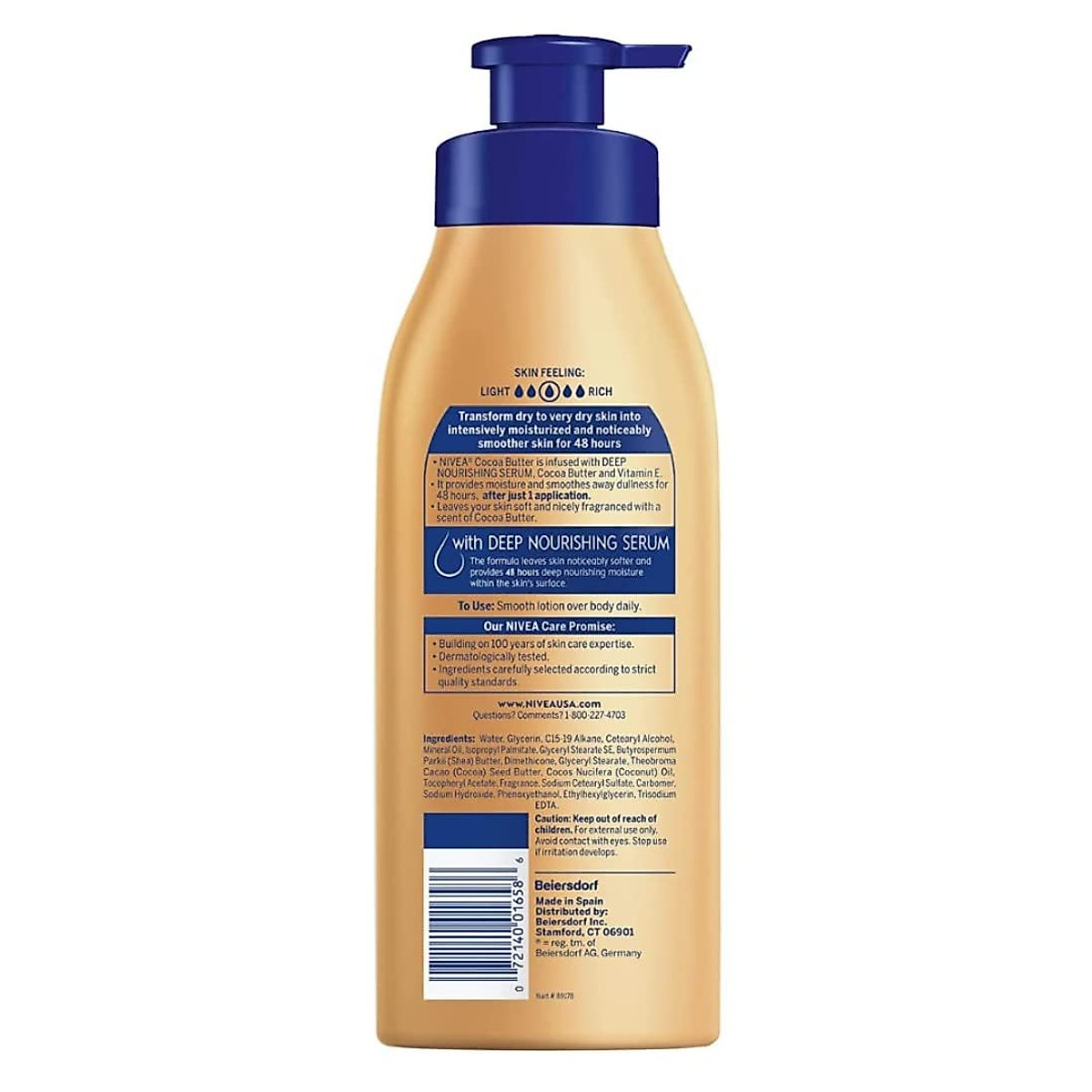 NIVEA Cocoa Butter Body Lotion 16.9 fl. oz. (Pack of 2)