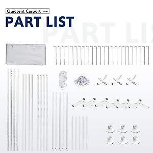 Quictent 10'x20' Heavy Duty Carport Gazebo Canopy Garage Outdoor Car Shelter-Silver Gray (with Windows)