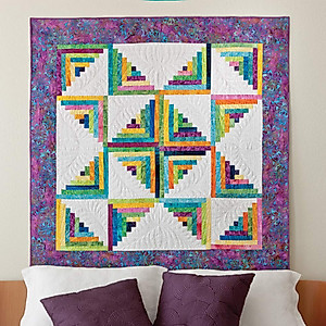 AccuQuilt GO! 12 Inches Accurate Log Cabin Square Fabric Cutting Die with Multiple Sizes by Leslie Main for Quilting, Pillows, or Table Runners