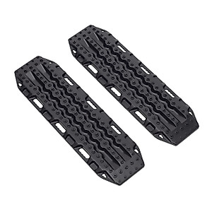DKKY 2 Pcs RC Simulation Plastic Mini Ramps Board Recovery Sand Ladder for 1/10 RC Crawler Car SCX10 TRX4 TRX6 Decoration Upgrade Parts (Black)