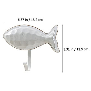 HEALLILY Coat Hanger Hooks 2pcs Fish Wall Hooks for Hanging Sea Wall Hooks Nautical Hook Rustic Wall Hanger Coat Towel Hook Beach Coastal Wall Decorations Ornament Wall Coat Hooks