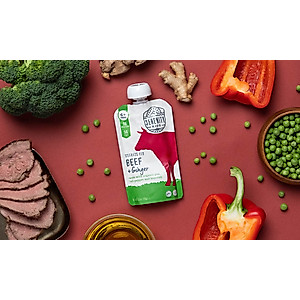 Serenity Kids Baby Got Beef Bundle | 6 Each of Grass Fed Beef, Beef & Ginger and Beef Pot Roast Pouches (18 Count)