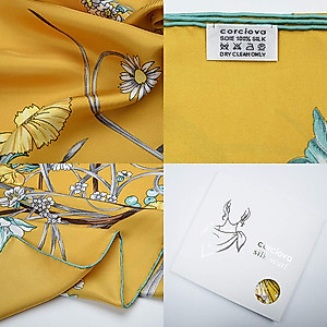 corciova Naples Yellow Western Neck Scarf Men Neckerchief 21x21 Women Silk Hair Scarf Ladies Short Bandana Headband Headscarf