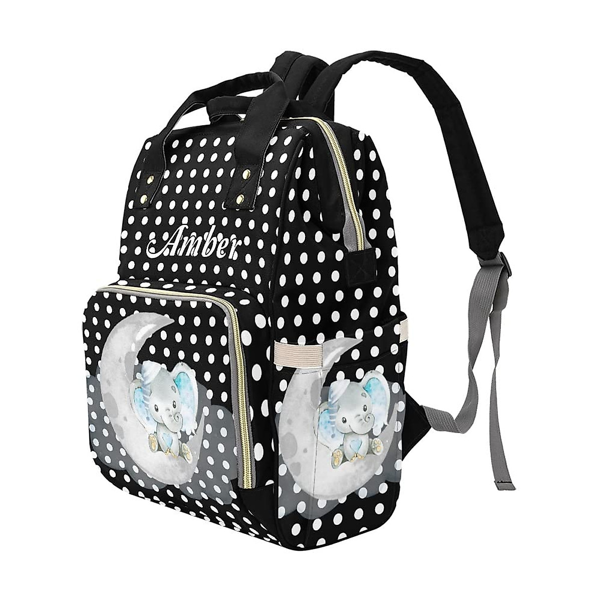 Anneunique Art Forest Animals Fox Diaper Bags Backpack with Name Personalized Baby Bag Nursing Nappy Bag Travel Tote Bag Gifts for Mom Girl 10 83 x 6 69 x 15 Inch