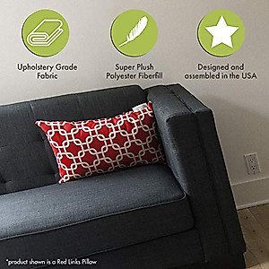 Majestic Home Goods Navy Blue Plantation Indoor / Outdoor Small Throw Pillow 20" L x 5" W x 12" H