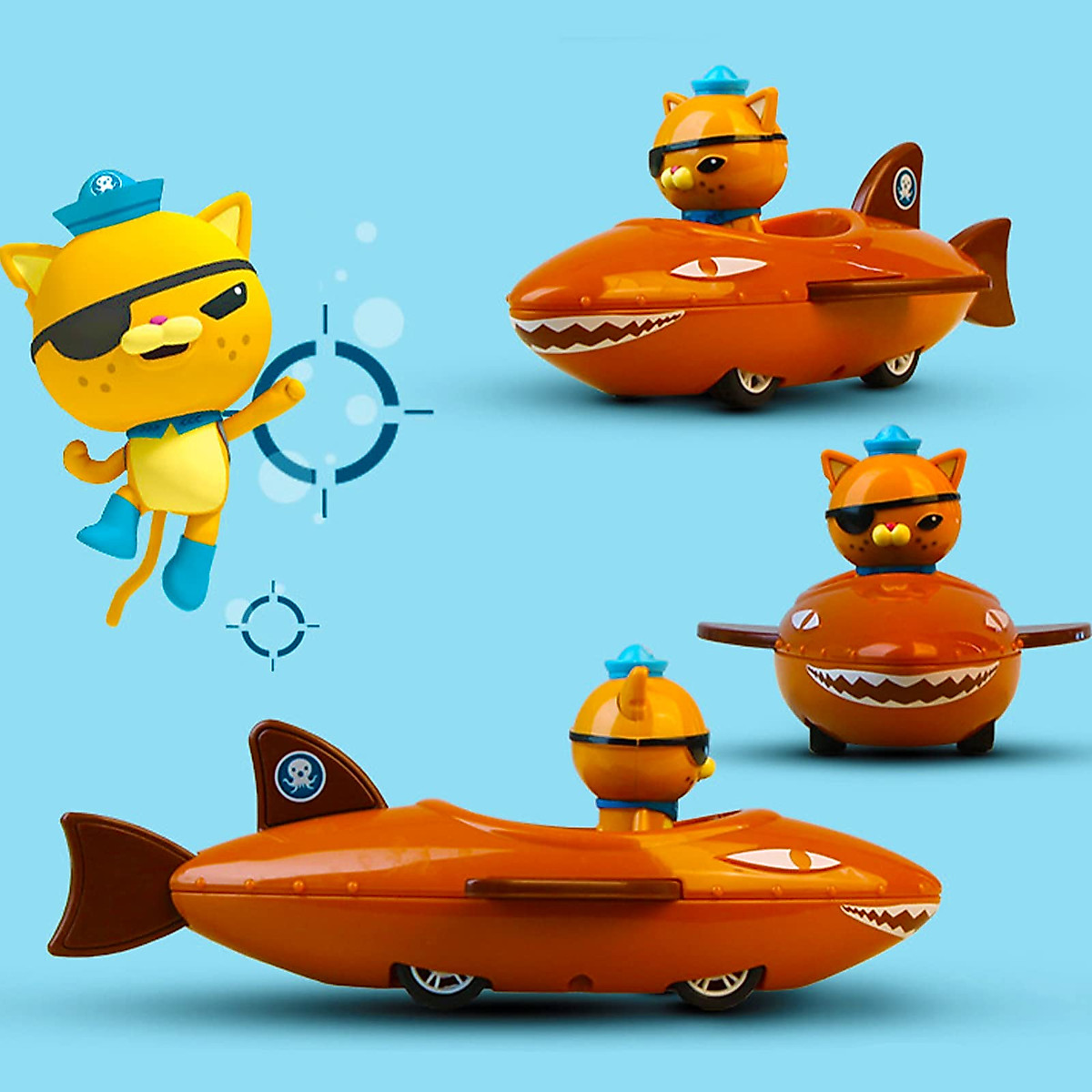 Crasoldiers Kwazii Toy Oct GUP-B Pull Back Vehicle Rescue Ship Octopod Castle Barnacles kwazii Shellington Tweak Dashi Peso Children's Gifts (with Gift Box)