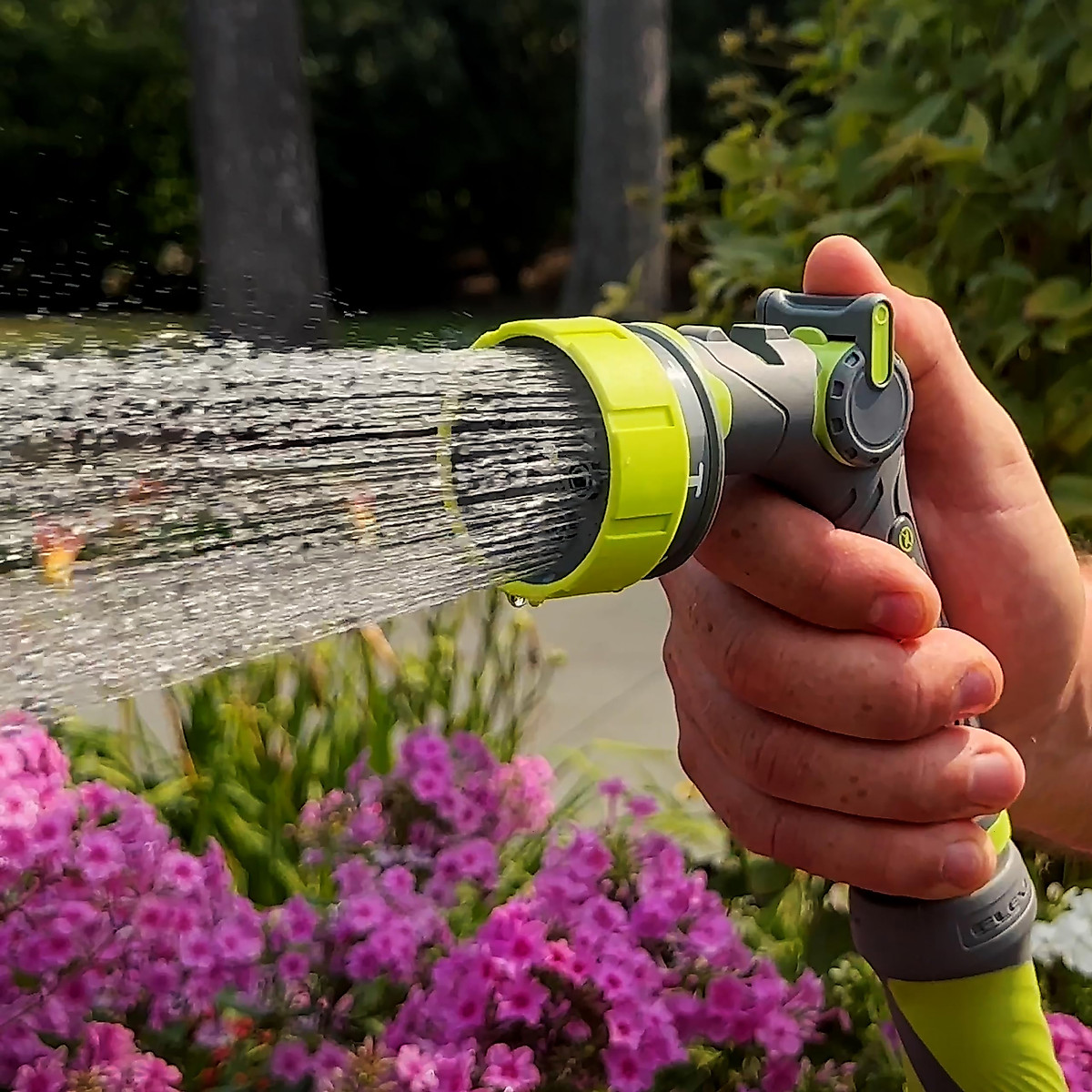 Flexzilla Garden Hose Nozzle - Heavy Duty 7-Pattern Adjustable Flow, NFZG52-E, ZillaGreen™