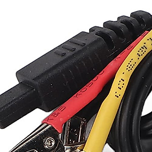 Kadimendium Clip Electrode Test Cord, TENS Electrode Wire Black Potable Size 5pcs for Digital Therapeutic Machine for Slimming Massager