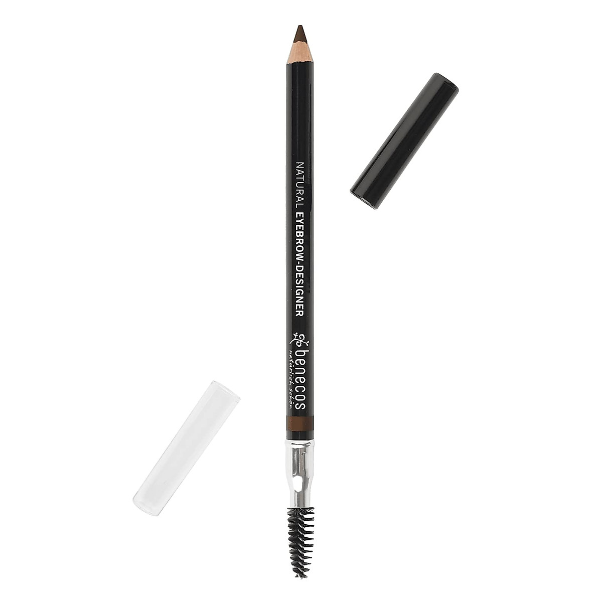 Benecos Eyebrow-Designer, All-Natural Eyebrow Pencil and Brush - Soft, Subtle, Natural Look, Vegan (Brown)