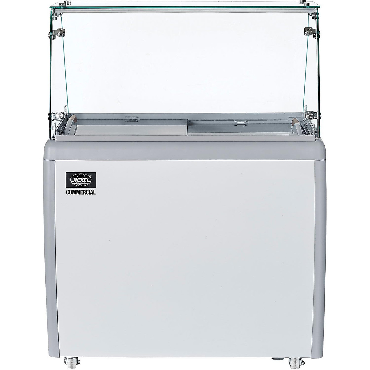 Global Industrial Ice Cream Dipping Cabinet w/Sneeze Guard Cover, 39"W