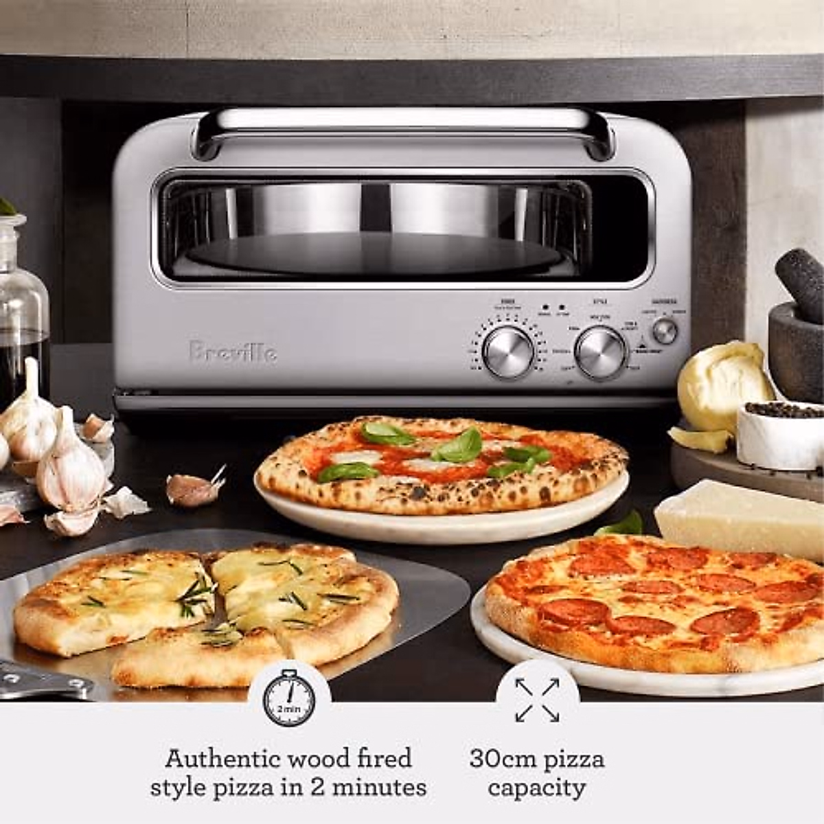 Breville Smart Oven Pizzaiolo Pizza Oven, BPZ820BSS, Brushed Stainless Steel