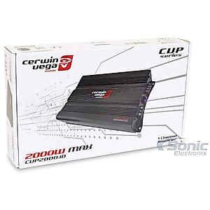Cerwin-Vega CVP 400W RMS 1 Channel Class AB Monoblock Amplifier, High Power Car Audio Amp with 2-Ohm & 4-Ohm Stability, Enhanced Bass Boost for Car Speakers, Single Channel Systems CVP2000.1D