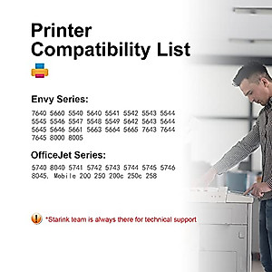 st@r ink Remanufactured Ink Cartridge Replacement for HP 62XL 62 XL Black for OfficeJet 200 250 5740 Envy 5660 7640 5540 5640 5642 7645 5643 5746 5745 5642 8000 Printer 2 Packs