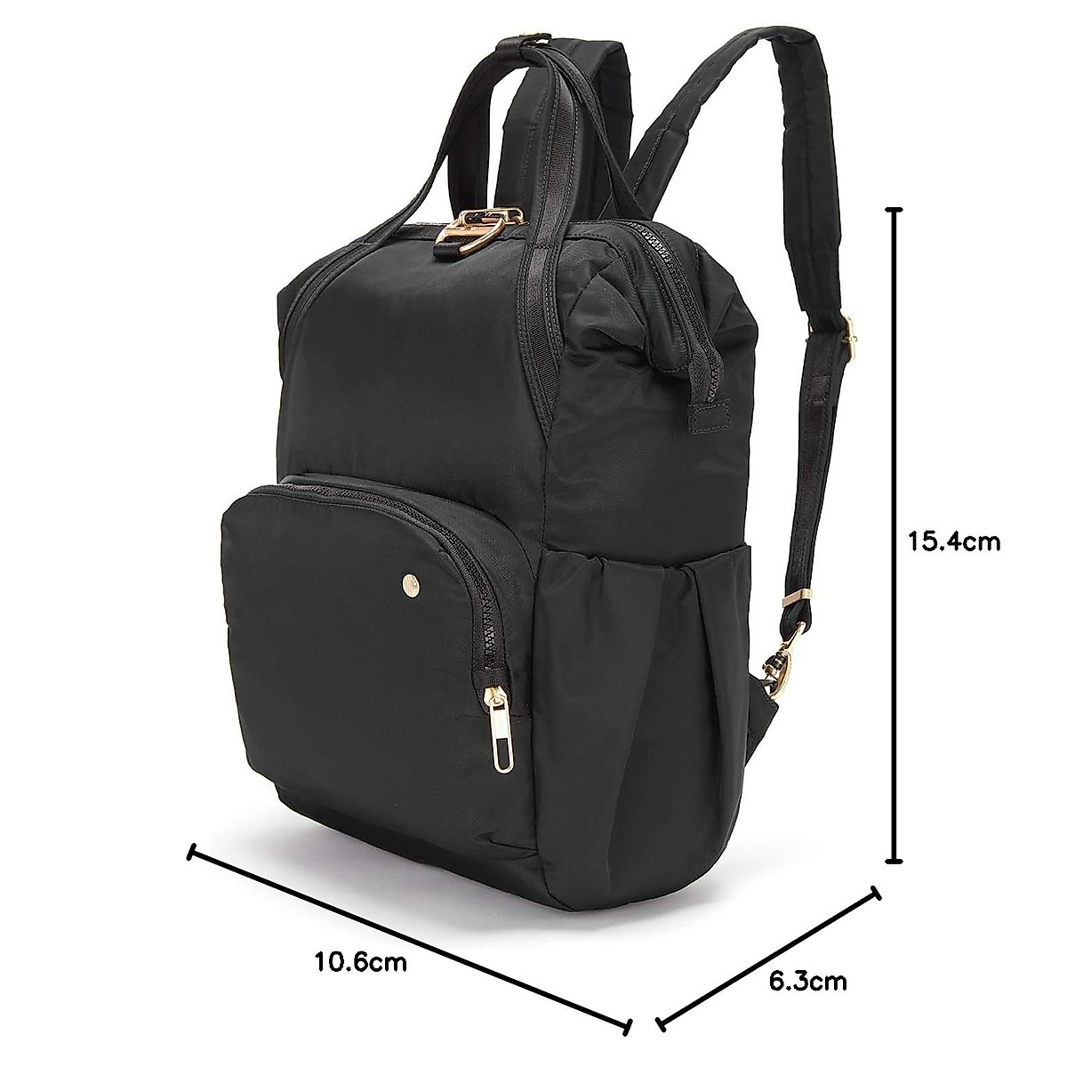 PacSafe Women's Citysafe CX 17L Anti Theft Backpack-Fits 16 inch Laptop, Black, One Size