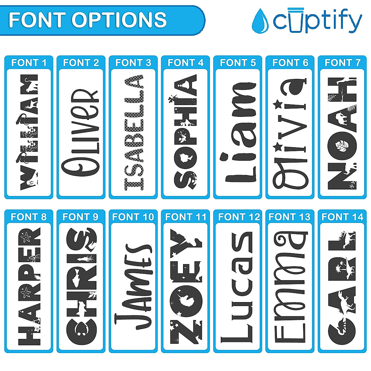 Personalized Kids Water Bottle with Straw Lid on Orange Blue Ombre for School Engraved Custom Children Name 12 oz Modern Insulated Stainless Steel