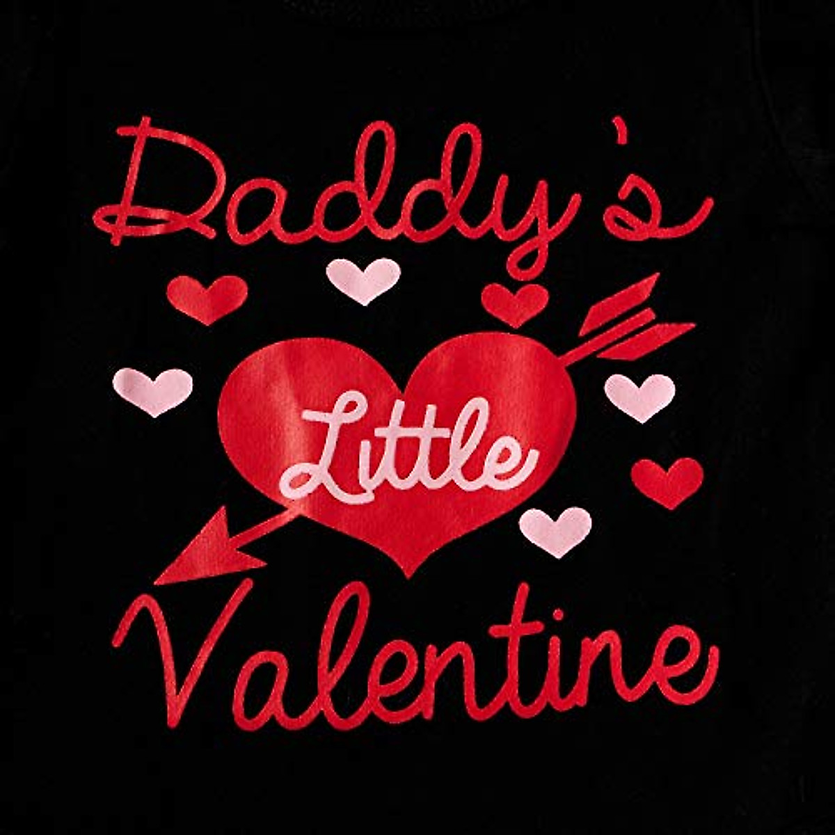 Newborn Infant Girl Skirt Outfits Red Heart Black Romper+Golden Dots Red Tulle Tutu Skirt Baby Clothes Valentine's Day (0-3 Months, Daddy's Little Valentine Outfits)