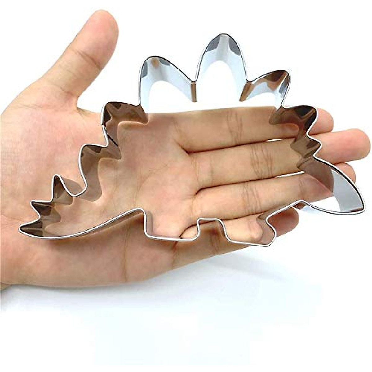 LILIAO Dinosaur Stegosaurus Cookie Cutter for Kids Birthday Party - 5 x 3.2 inches - Dino Biscuit and Fondant Cutters - Stainless Steel