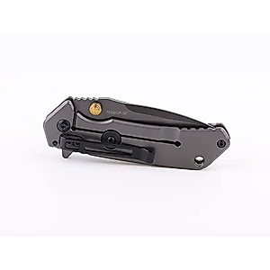 Sanrenmu Knives Folding Pocket Knife 7056 EDC Knife 8Cr14MoV Blade Hunting Survival Fishing Tool (7056LUP-SK(Grey))