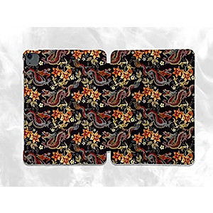 Cute Chinese Dragon Flowers case Compatible with iPad Mini Air Pro 7.9 8.3 9.7 10.2 10.9 11 12.9 inch Pattern Cover New 2022 2021 Trifold Stand 3 4 5 6 7 8 9 Generation 122 (8.3 Mini 6)