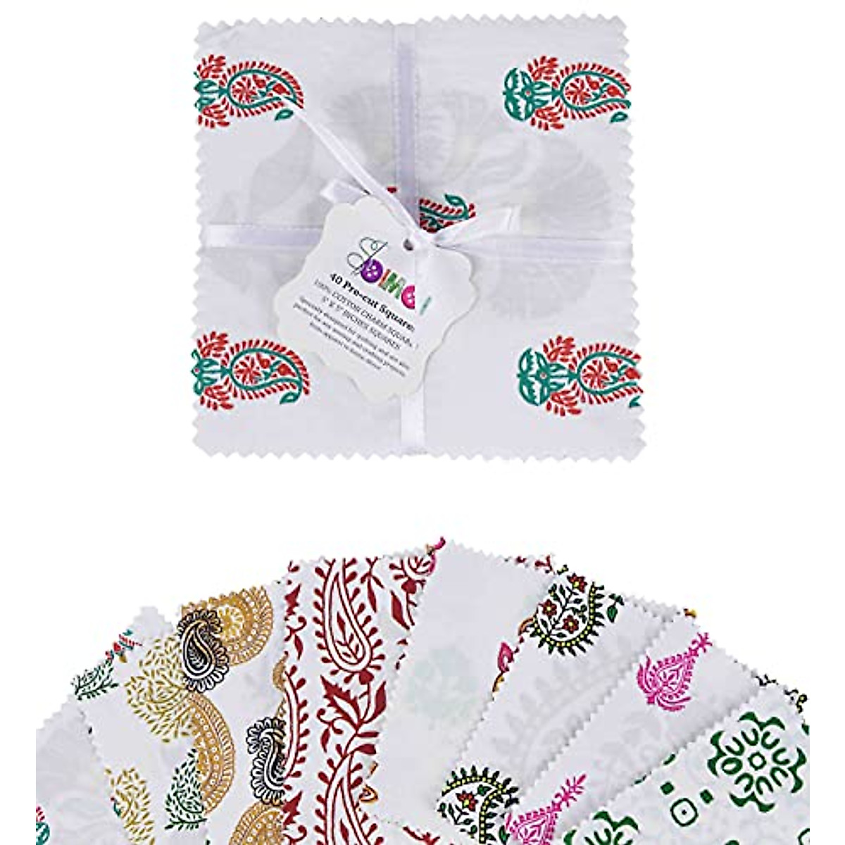 Print Precut 5-inch Cotton Fabric Quilting Squares Charm Pack DIY Patchwork Sewing Craft-