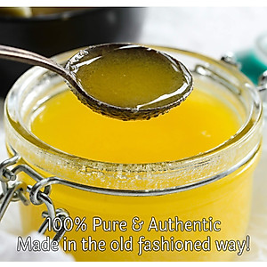 Organic Grass Fed Ghee 16 Ounce - Mantra Infused, Traditional Ayurvedic Method - Non GMO Pasture Raised - By Jiva Organics