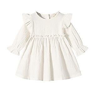 Little MISS Sassy Toddler Baby Girl Dress Long Sleeve Kids Solid Color Casual Dresses Girls Fall Winter Outfits Clothes