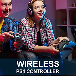 UeeVii PS4 Controller with Back Button Attachment, PS4 wireless controller with 4 Paddles for Playstation 4, Pro, Slim, PC, PS4 Console Dualshock Gamepad Joystick Remote Compatible