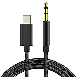 USB C to 3.5mm Male Headphone Jack Adapter, USB Type C to Aux Audio Dongle Cable for Car Audio Equipment Compatible with Galaxy S22 S21 S20 S10 S9 Plus/Ultra, Note 10, iPad Pro, MacBook, Pixel (1m)