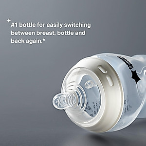 Tommee Tippee Baby Bottles, Natural Start Anti-Colic Baby Bottle with Slow Flow Breast-Like Nipple, 9oz, 0m+, Self-Sterilizing, Baby Feeding Essentials, Pink & Green, Pack of 4