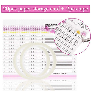 FADLASH Volume Fans Holder for Easy Fan Volume Lashes, 20Pcs Storage Card, Cruelty Free, Black