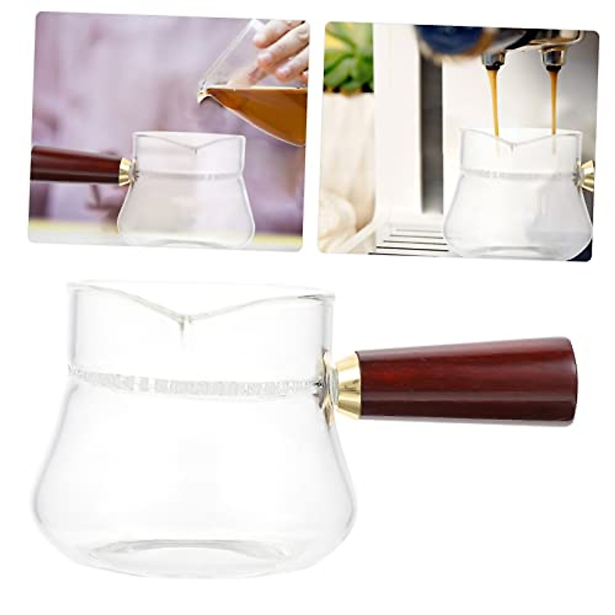 KICHOUSE 1pc Fair Cup Glass Stovetop Tea Kettle Turkish Tea Maker Clear Glass Tea Cups Glass Tea Pitcher Mini Teapot Stovetop Side Pour Tea Pot Tea Fair Cup Drinking Cup Tea Art Cup Office