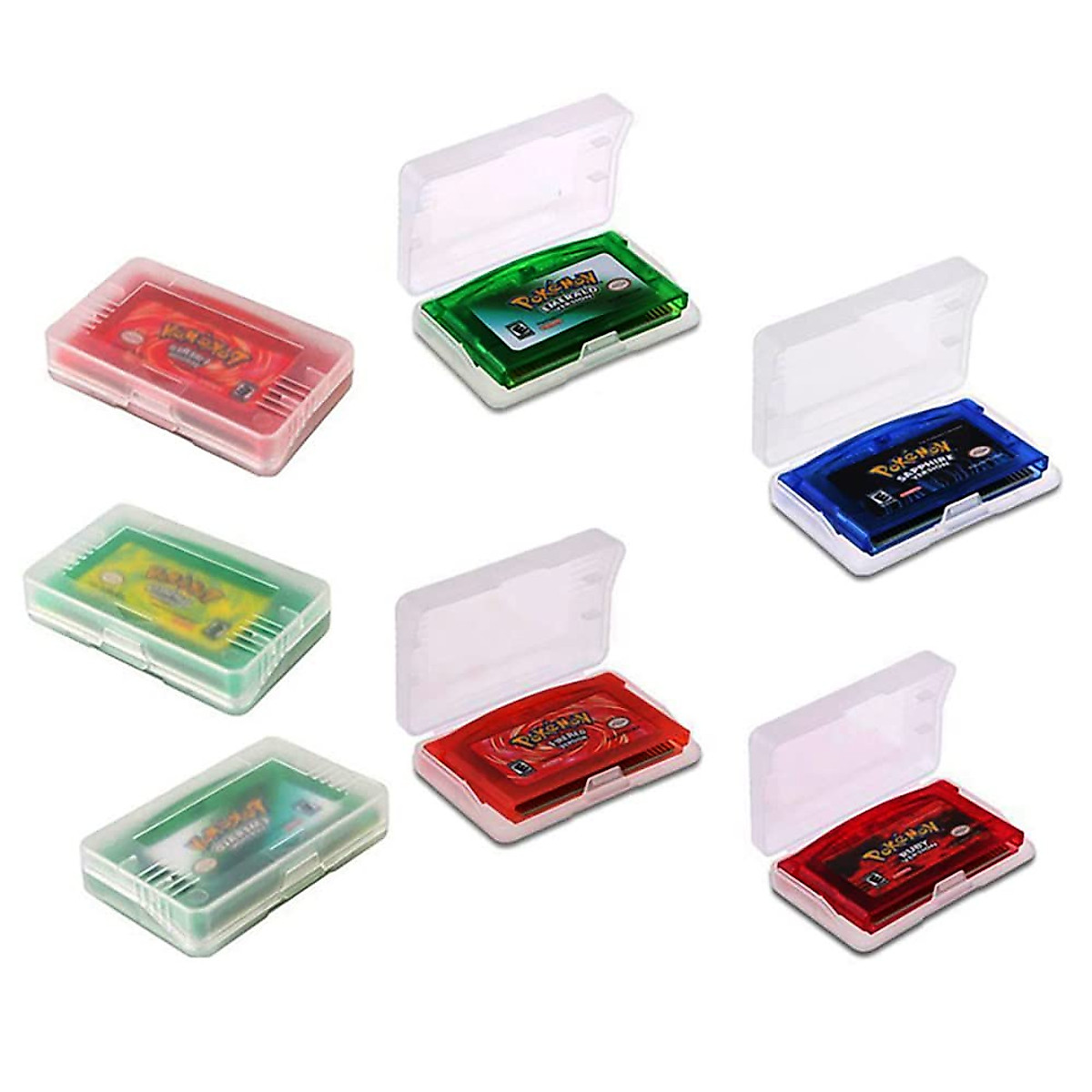 OSTENT 10 x Clear Plastic Game Cartridge Card Box Case Cover for Gameboy GBA SP GBM