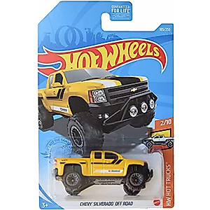 Hot Wheels Chevy Silverado Off Road, [Yellow] 185/250 Hot Trucks 2/10