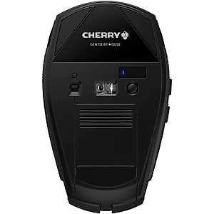 Cherry GENTIX BT Wireless Bluetooth Mouse, Multi-Device Function for up to 3 Devices, Switchable Resolution (1K/2K DPI), 7 Buttons and Scroll Wheel, Battery Operated (Black)
