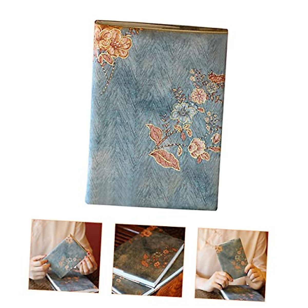 NUSITOU 2pcs Classroom Scrapbook Adjustable Protector Protection Notebook for Cover Reusable Practical Printing Decorative Cloth Paperback Print Planner Covers Anti-wear Journal A Floral