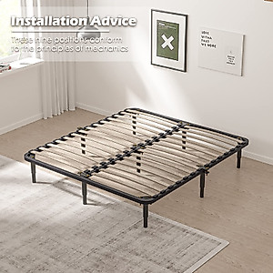 VETIN Bed Frame Support, 7-13 inches Bed Support Legs, Bed Frame Support Leg, Bed Support Legs Replacement, Adjustable Bed Legs (4, 7.08 inch)