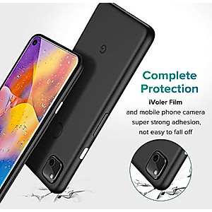 ivoler [6 Pack] [4 Pack] Tempered Screen Protector for Pixel 4a 4G with [2 Pack] Camera Lens Protector Tempered Glass with [Alignment Frame Easy Installation],HD Clear Anti-Scratch Film,5.8 inch