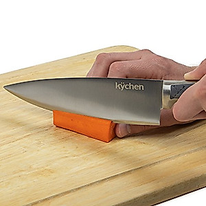 Tizona Collection Kitchen Knives - Chef's Knife, Serrated Bread Knife, Santoku, Carving, Paring, and Utility Knife - Premium Stainless Steel Cutlery Professional Cutting Utensils (8" Chef's Knife)