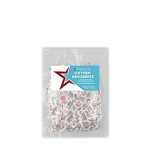 PackFreshUSA: 200 Pack - 10cc Oxygen Absorber Packs - Food Preservation - Long-Term Food Storage Guide Included