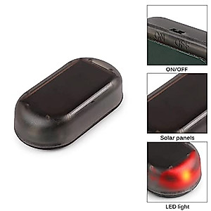 Powstro Solar Car Alarm LED Light - Simulate Imitation Security System Warning Theft Flash Blinking Lamp (Car Alarm LED Light)