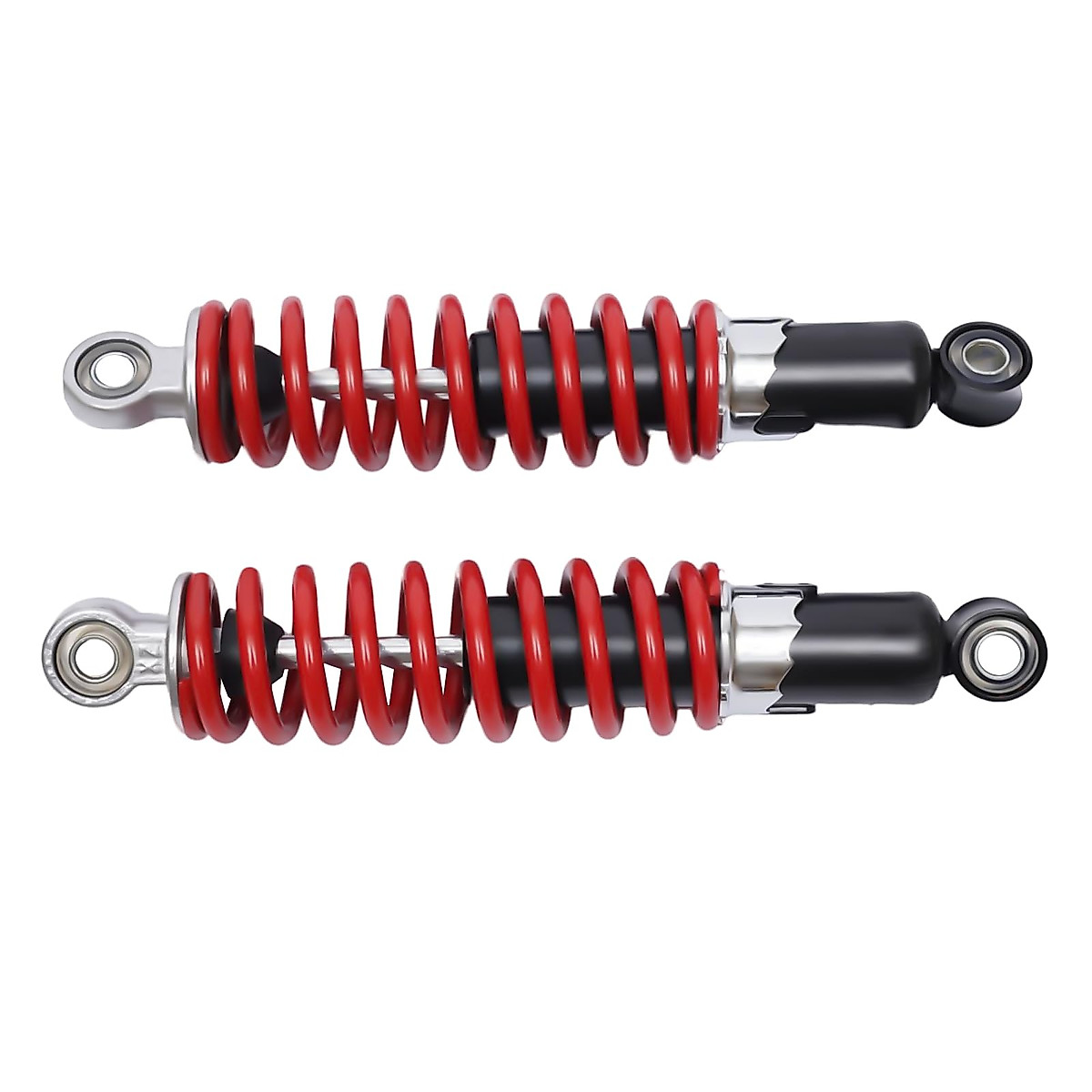 Guaopom 220mm Front Suspension Arm Kit, A Arm Steering Strut Knuckle Spindle 3 STUD Wheel Hub, Upper Lower Swing Arm And Front Suspension Shock For ATV Quad Bike Buggy Go Kart DIY Parts