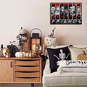 Mrnsiet 5D Diamond Painting Kits for Adults - Horror Friends Halloween Diamond Art Picture, Beginners DIY Full Drill Gem Art Crafts 14x22 Inch